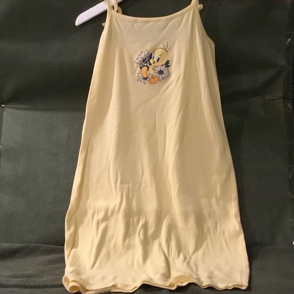 Warner Bros. | Dresses | Womens Looney Tunes Yellow Tweety Graphic ...